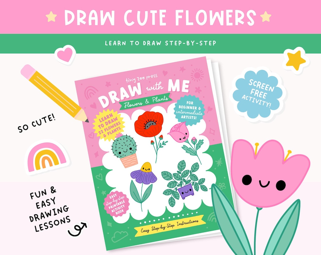 How to Draw Flowers, How to Draw Flowers and Plants, How to Draw Cute ...