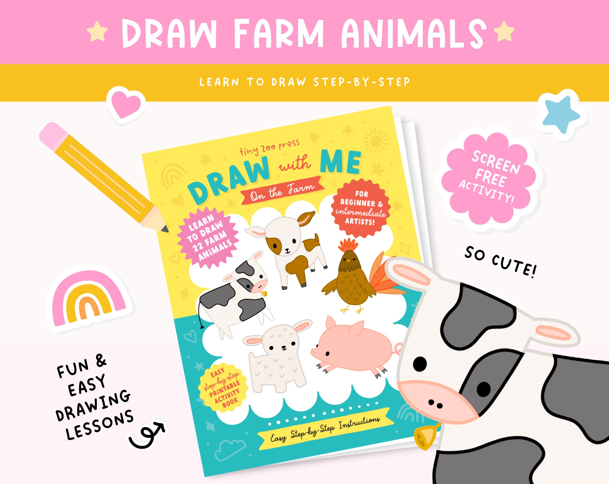 How To Draw A Farm With Animals