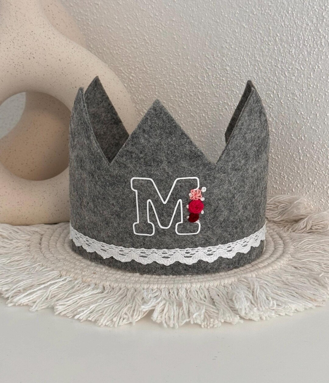 Crown for Children, Birthday Crown, Crown Felt Embroidered by Hand ...