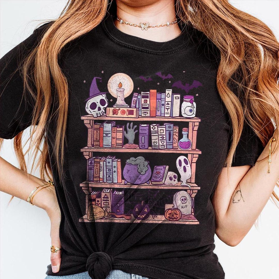 Ghost Reading Book Png, Halloween Bookshelf Png, Ghostly Bookish Png V2 ...