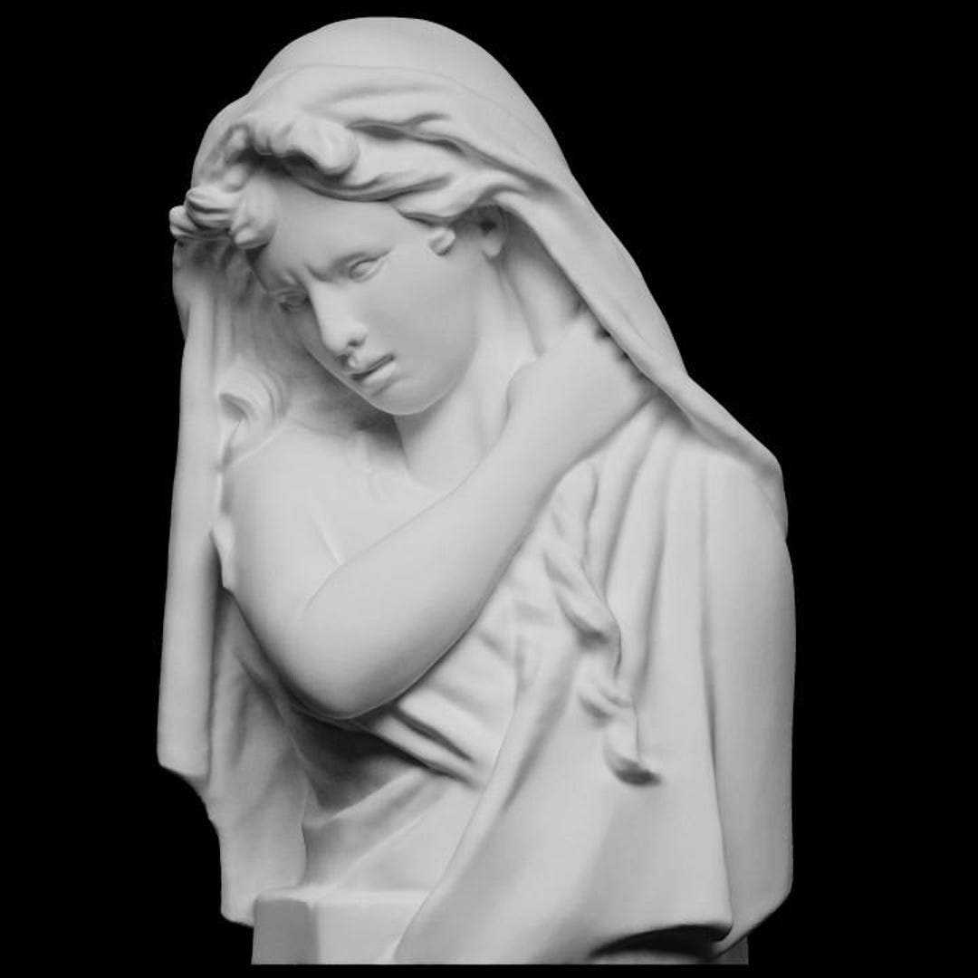 3D Printed Young Girl Crying Sculpture - Unpainted Model Kit - Etsy