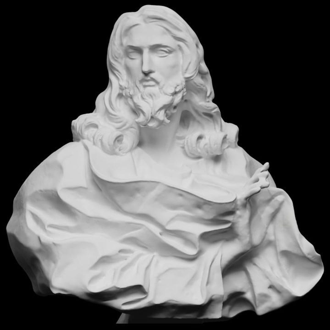 3D Printed Salvator Mundi Bust: Jesus Christ Religious Statue DIY Kit ...