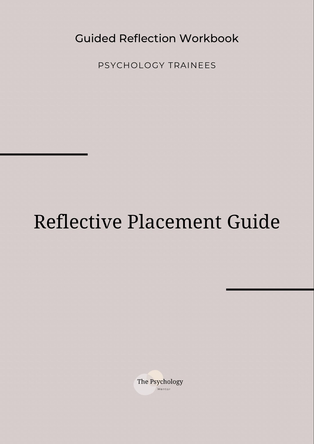 Reflective Placement Guide - Workbook - Clinical Psychologist - Etsy