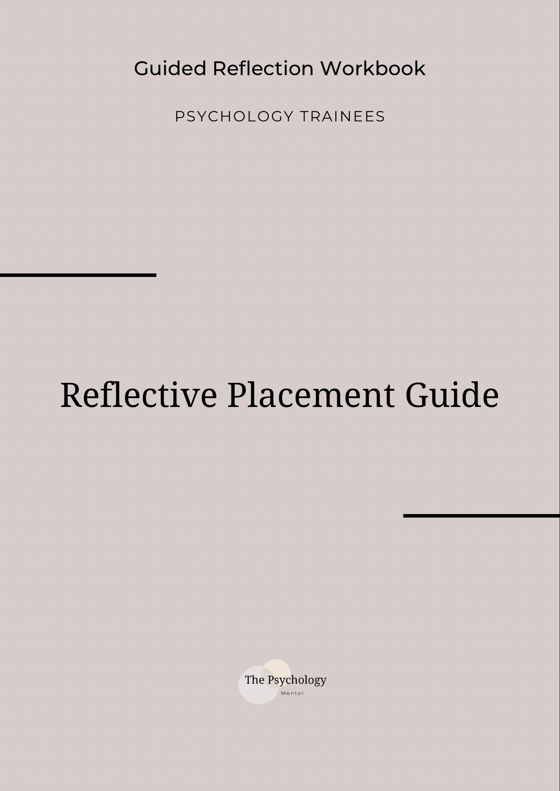 Reflective Placement Guide - Workbook - Clinical Psychologist - Etsy