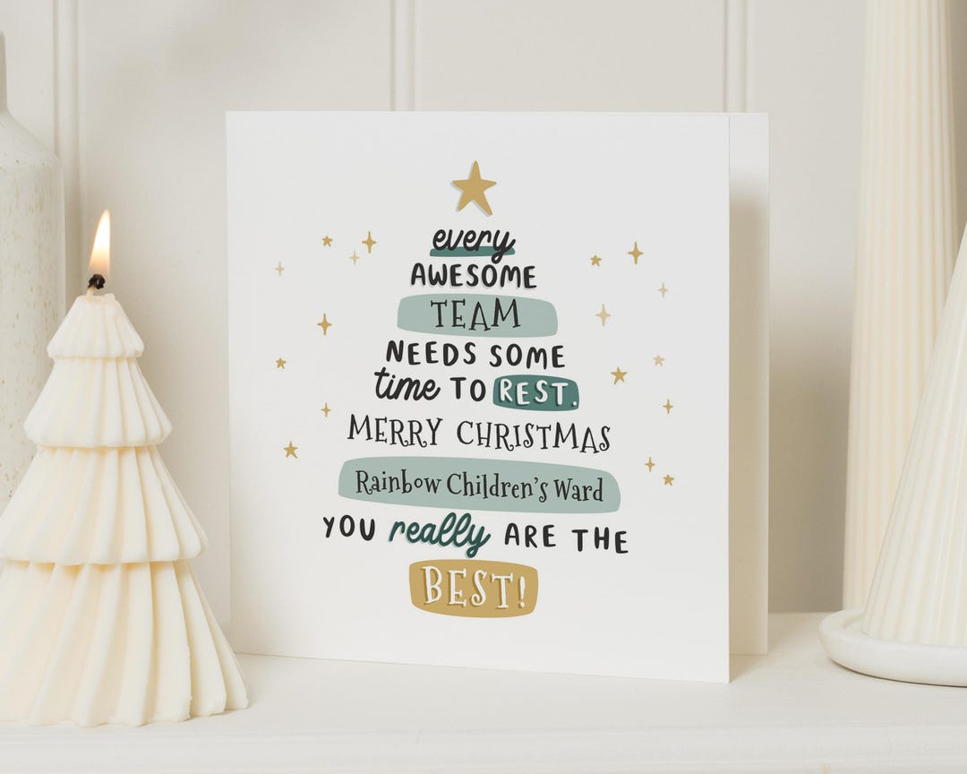 Christmas Card for Team, Merry Christmas Card, Team Christmas Card ...