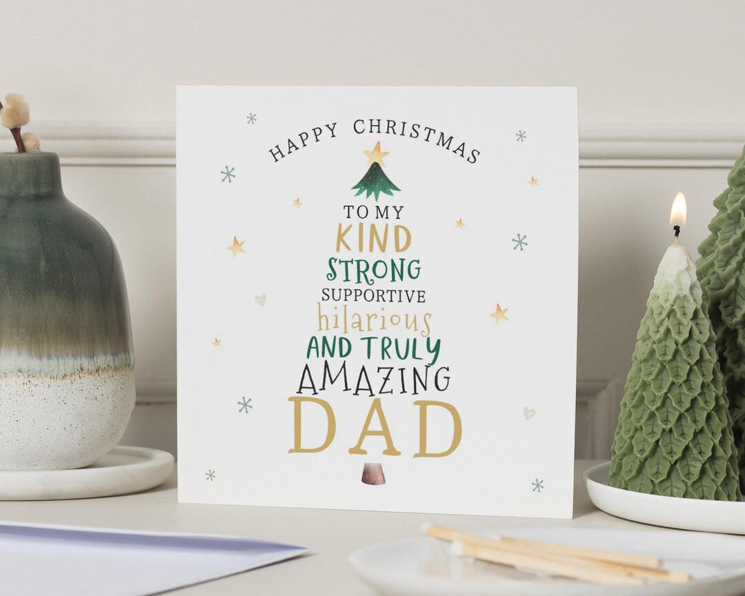 Christmas Card for Dad, Funny Dad Christmas Card, Christmas Card for ...