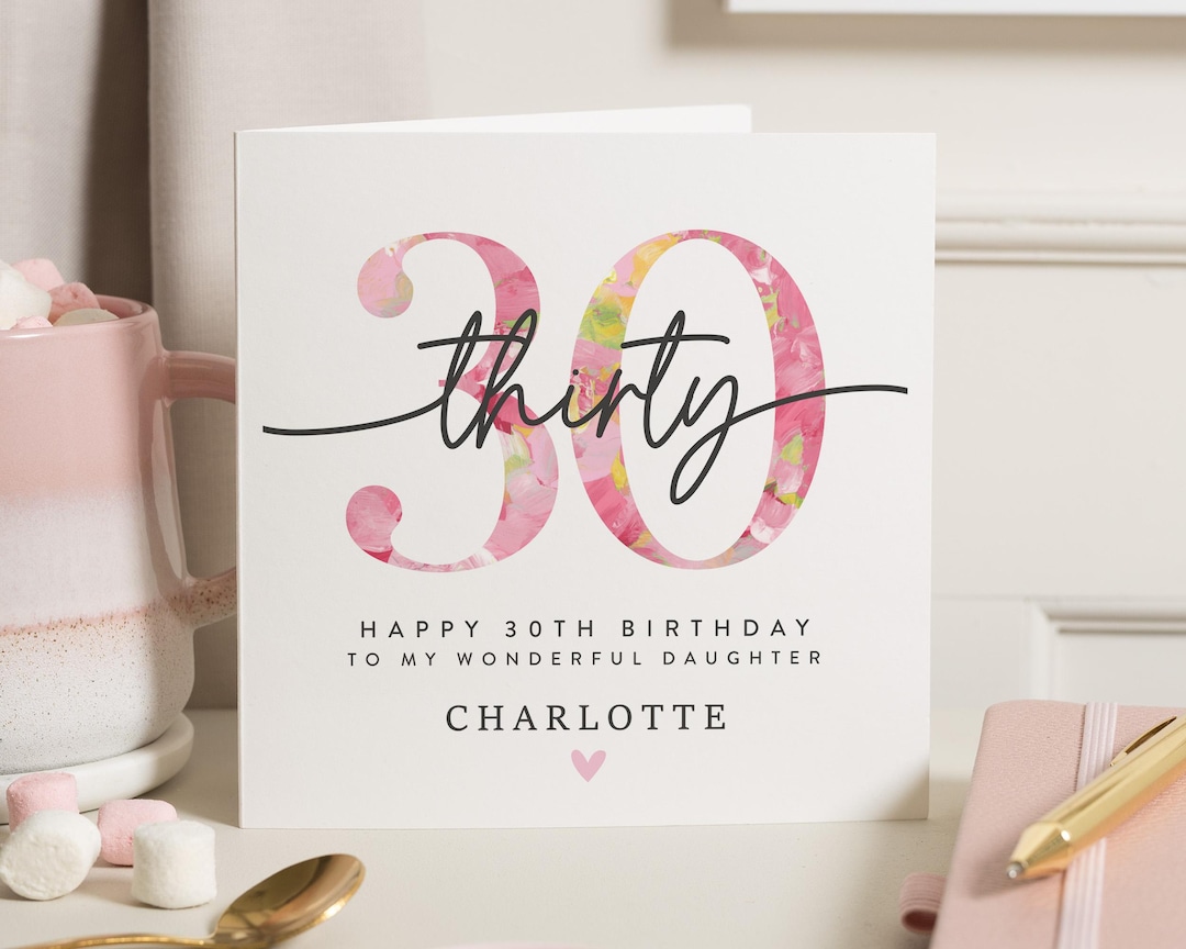Daughter 30th Birthday Card, 30th Birthday Card for Her, 30th Birthday ...