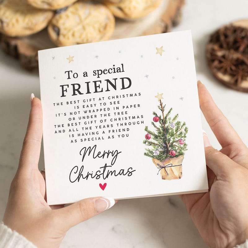 Friend Christmas Card - Etsy UK