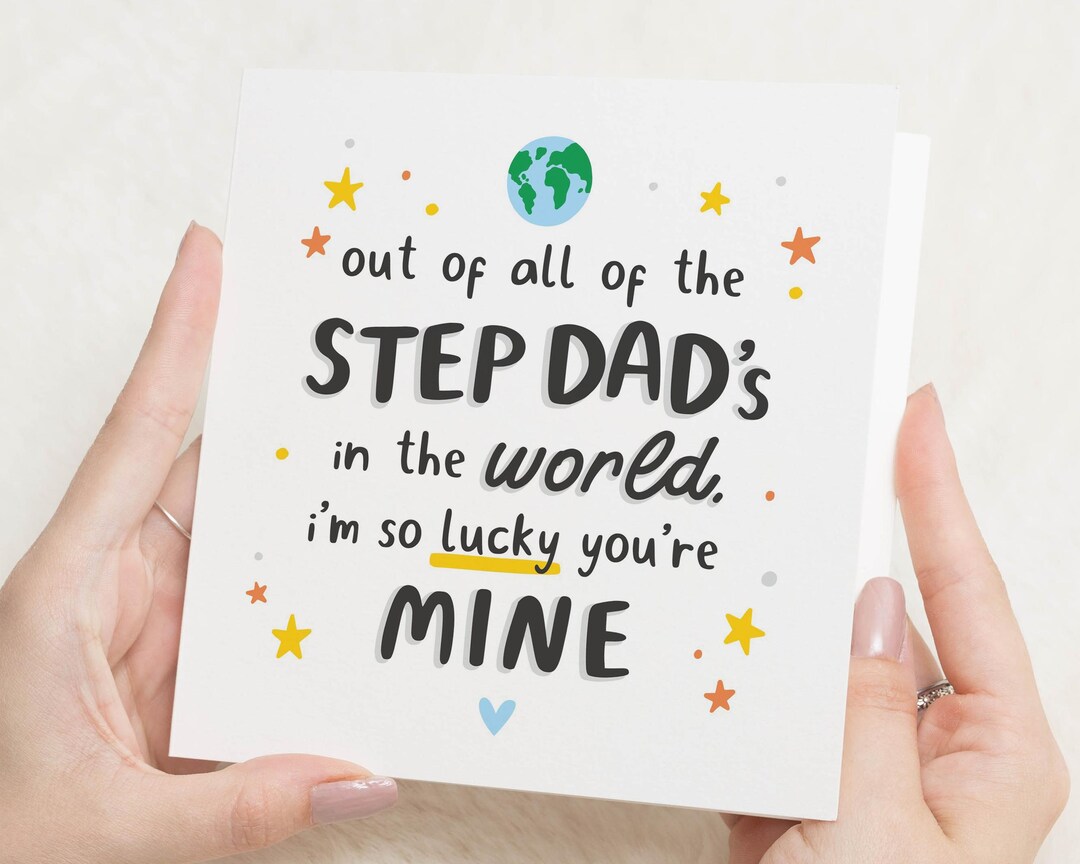 Step Dad Father's Day Card, Step Dad Card, Birthday Card for Step Dad ...