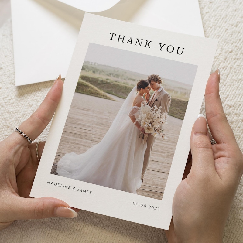 Thank You Card One Side - Etsy UK