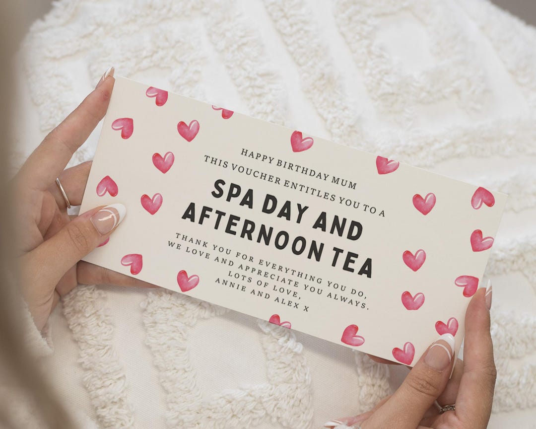 Mum Birthday Gift, Spa Day Gift Voucher Mum Birthday, Scratch Gift ...