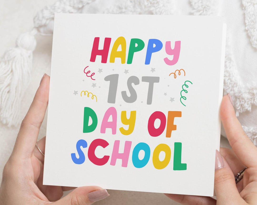 Good Luck First Day of School Card, Personalised First Day of School ...