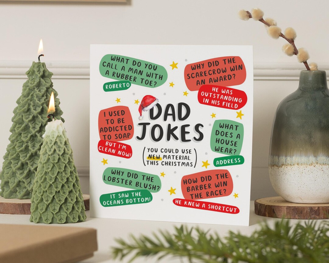 Funny Dad Christmas Card, Dad Jokes Card, Christmas Card for Dad, Dad ...