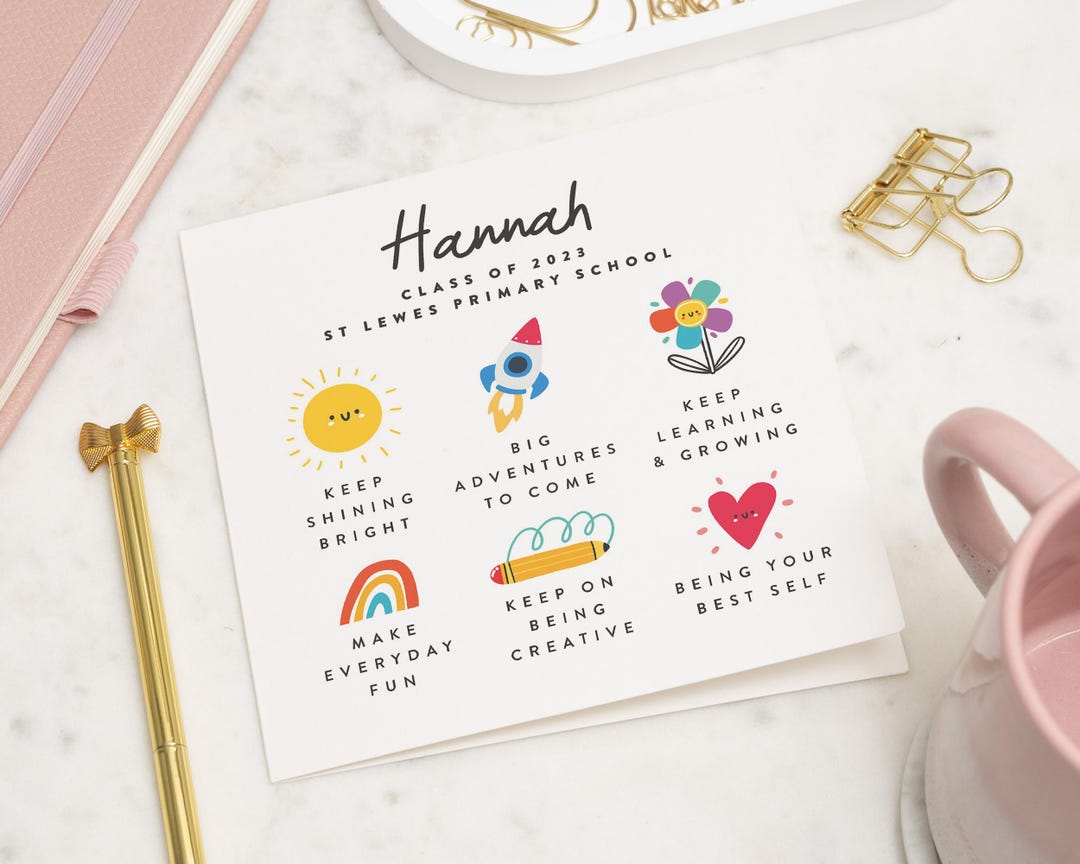 First Day of School Card, Good Luck Starting School Card, Happy 1st Day of School, Back to ...