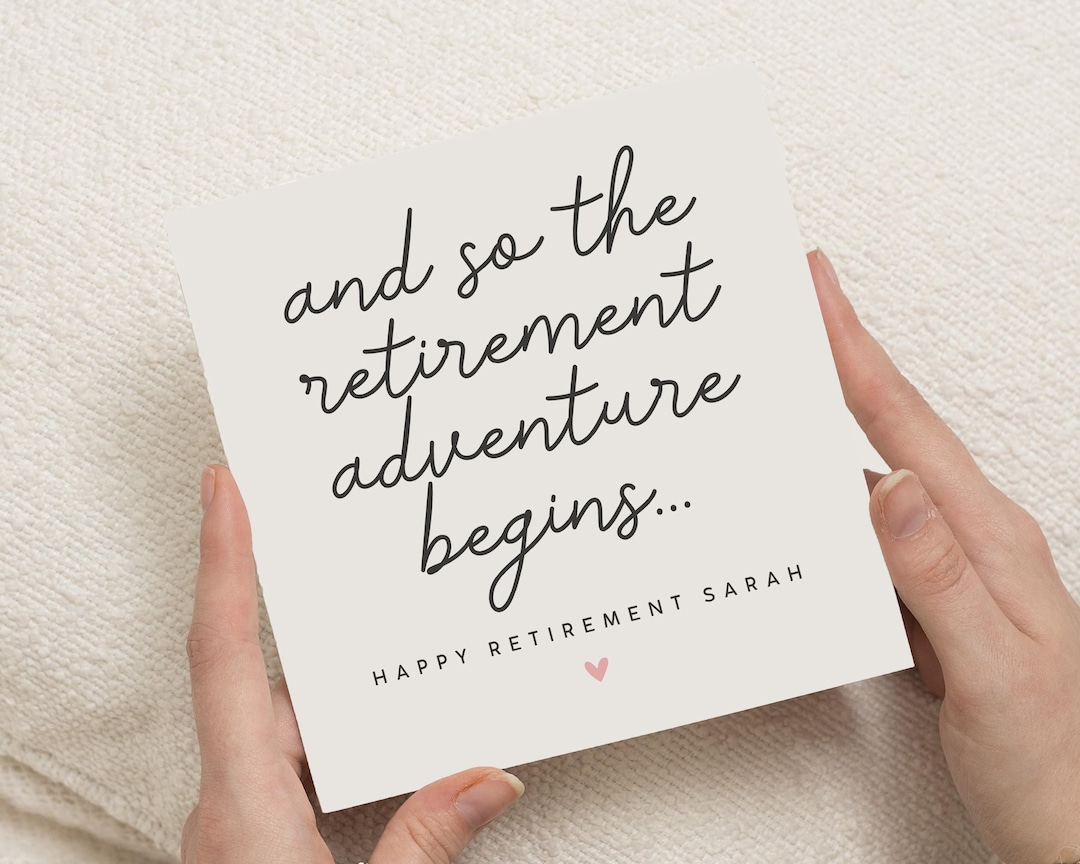 Happy Retirement Card, Personalised Retirement Card Colleague, Coworker ...