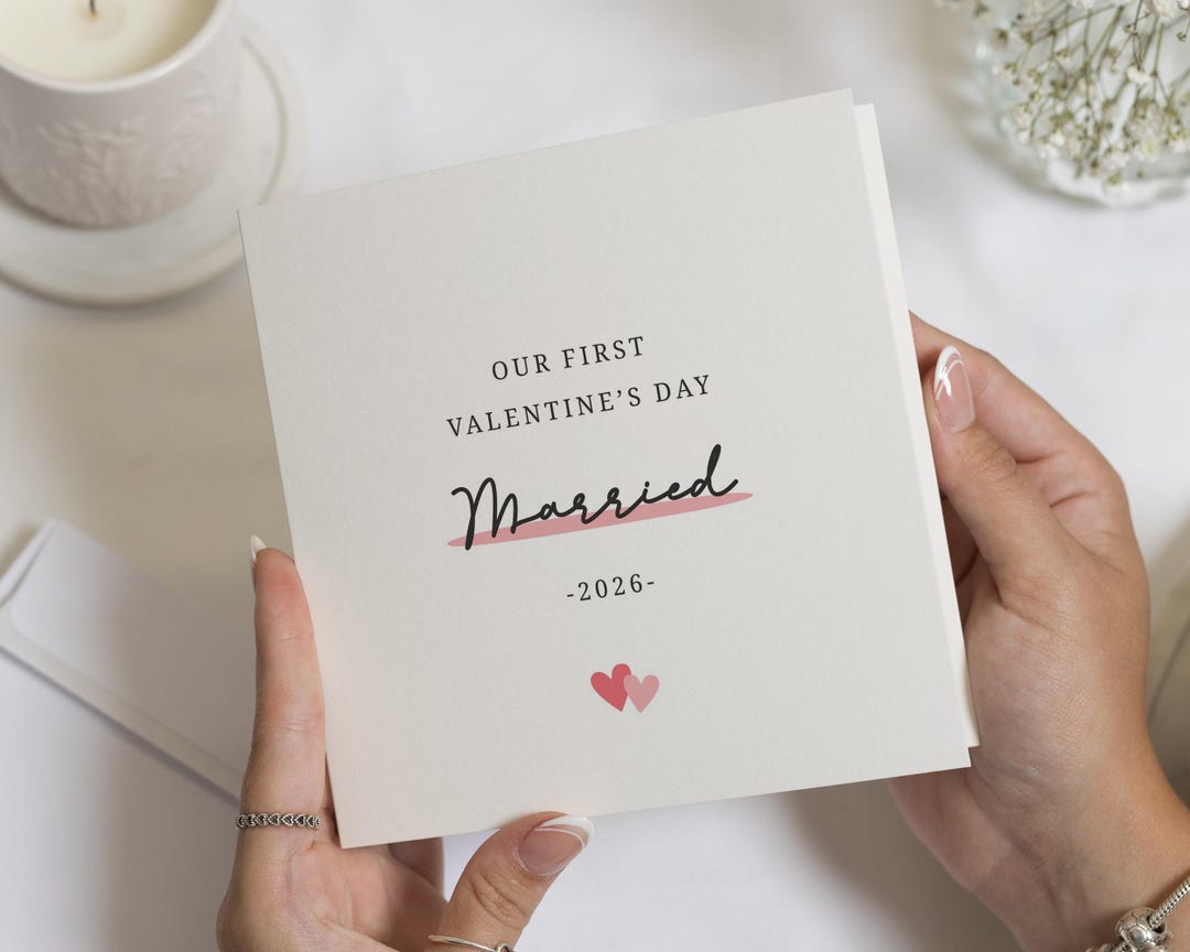 First Valentines Day Married Card, Valentines Day Card for Husband ...