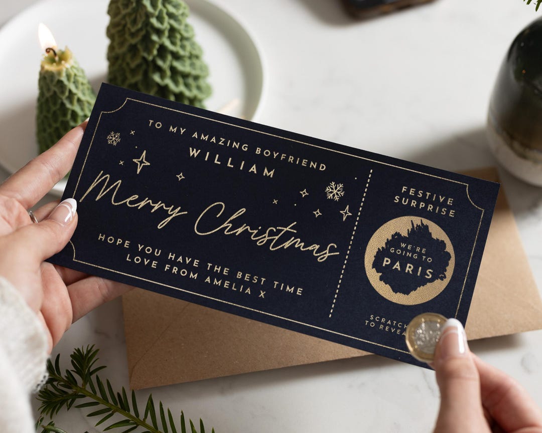 Christmas Scratch Card, Personalised Christmas Scratch to Reveal ...