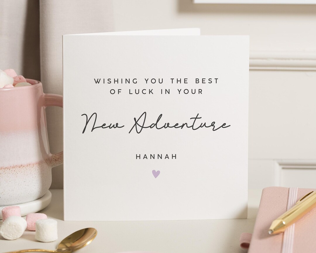 Good Luck in Your New Adventure, Leaving Card, New Job Card, Goodbye ...