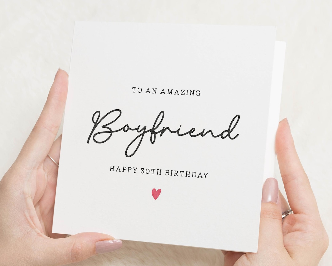 Happy Birthday Boyfriend Card, Birthday Card for Boyfriend, Boyfriend ...
