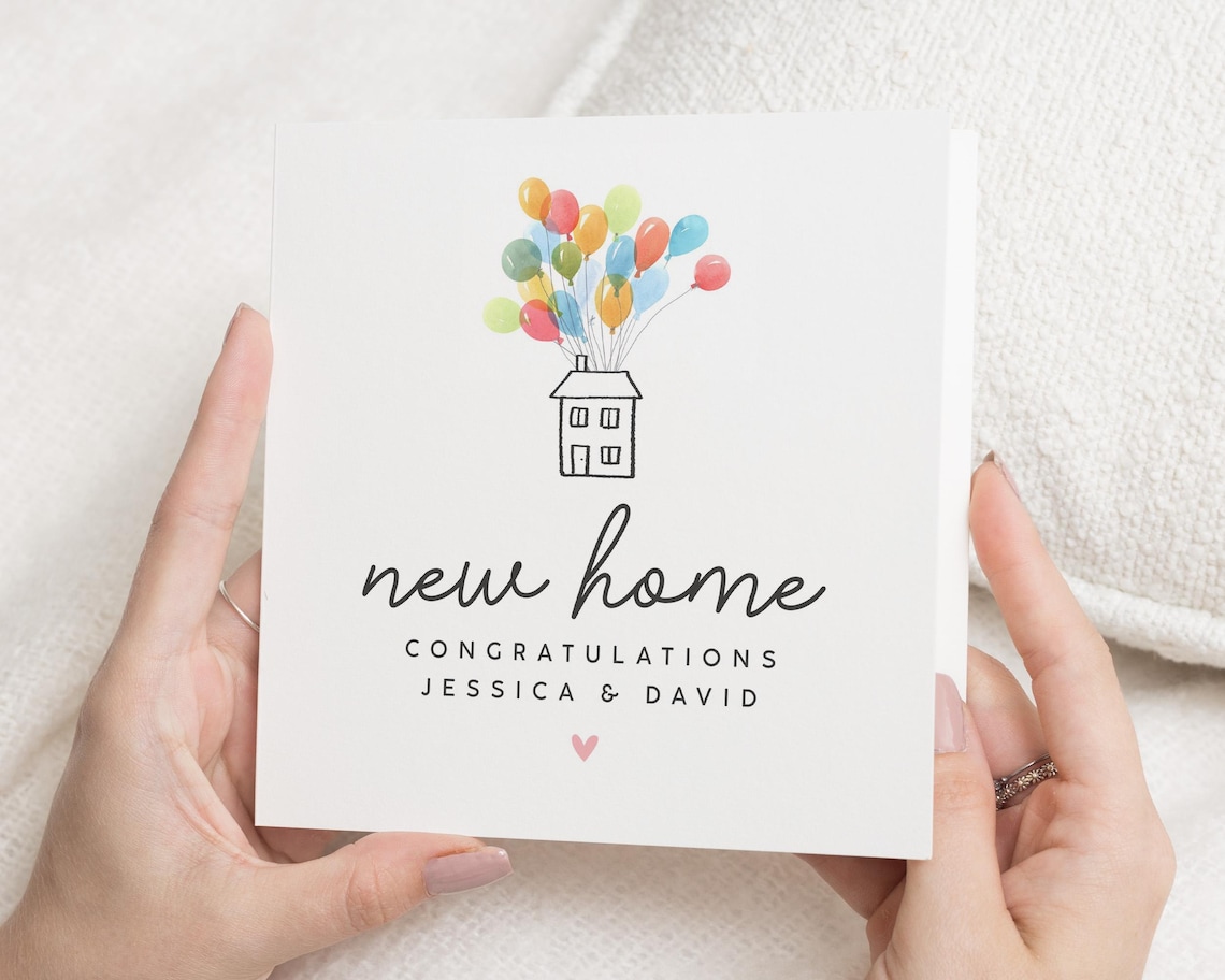 Personalised New Home Card, First Home Card, New House Card ...
