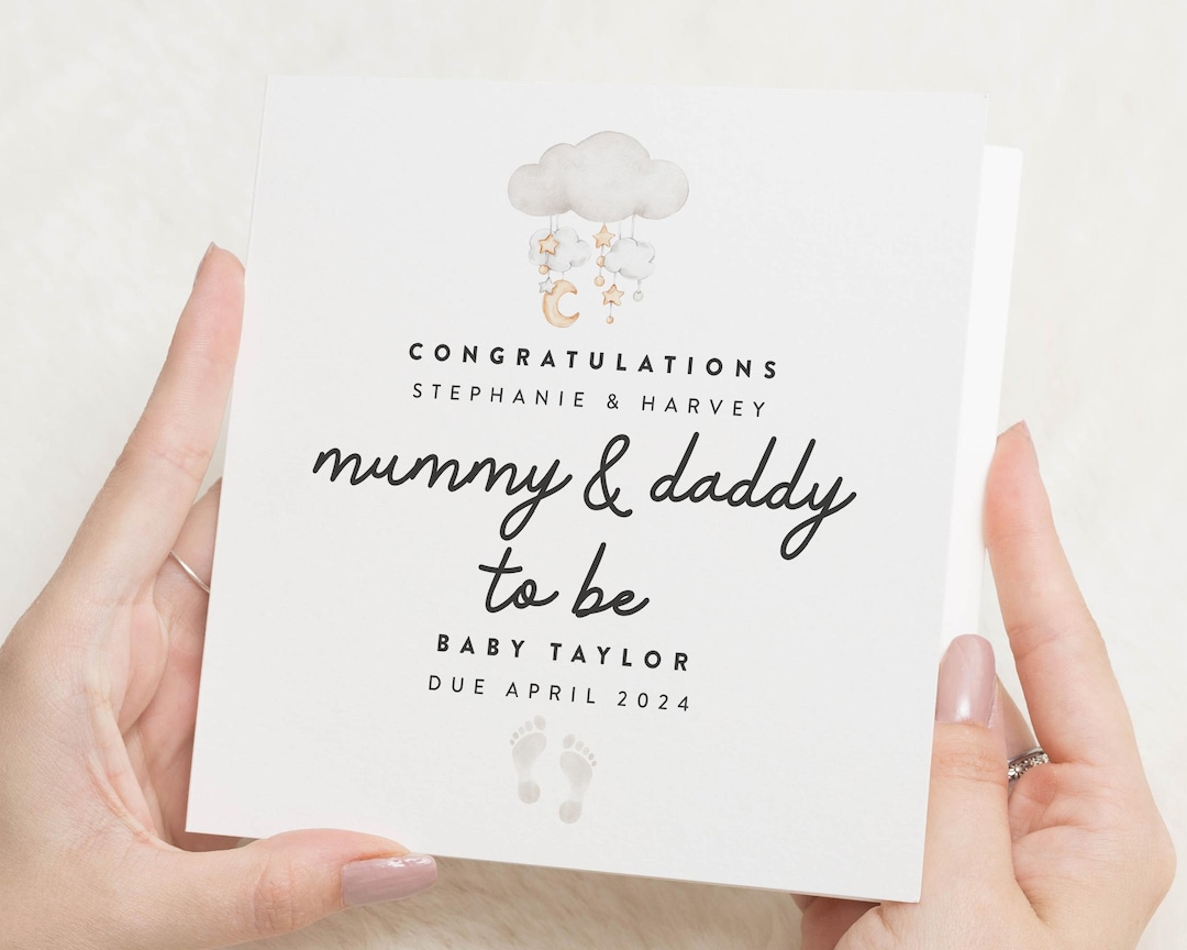 Baby Shower Card, Parents to Be Card, Baby Shower Gifts, Pregnancy Card ...