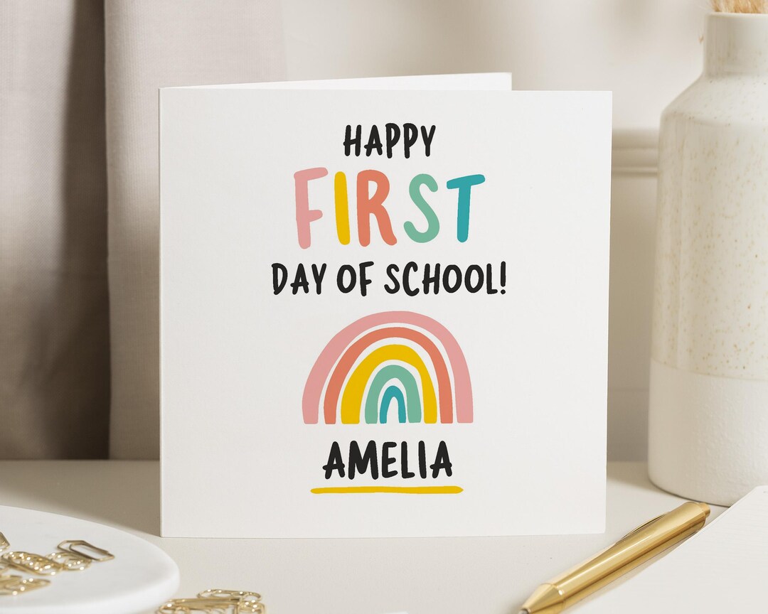 Happy First Day of School Card, Good Luck 1st Day Primary School Gift ...