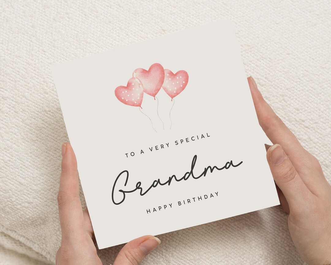 Grandma Birthday Card, Special Gran Birthday Card, Personalised ...