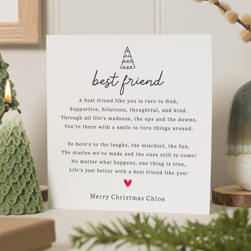 Friend Poem at Christmas - Etsy UK