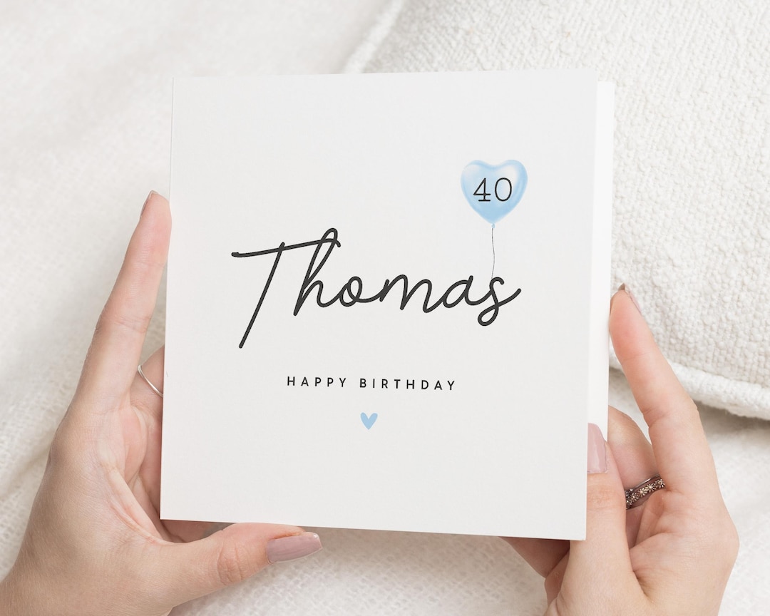 40th Birthday Card Man, Personalised 40th Birthday Card, Son 40th ...