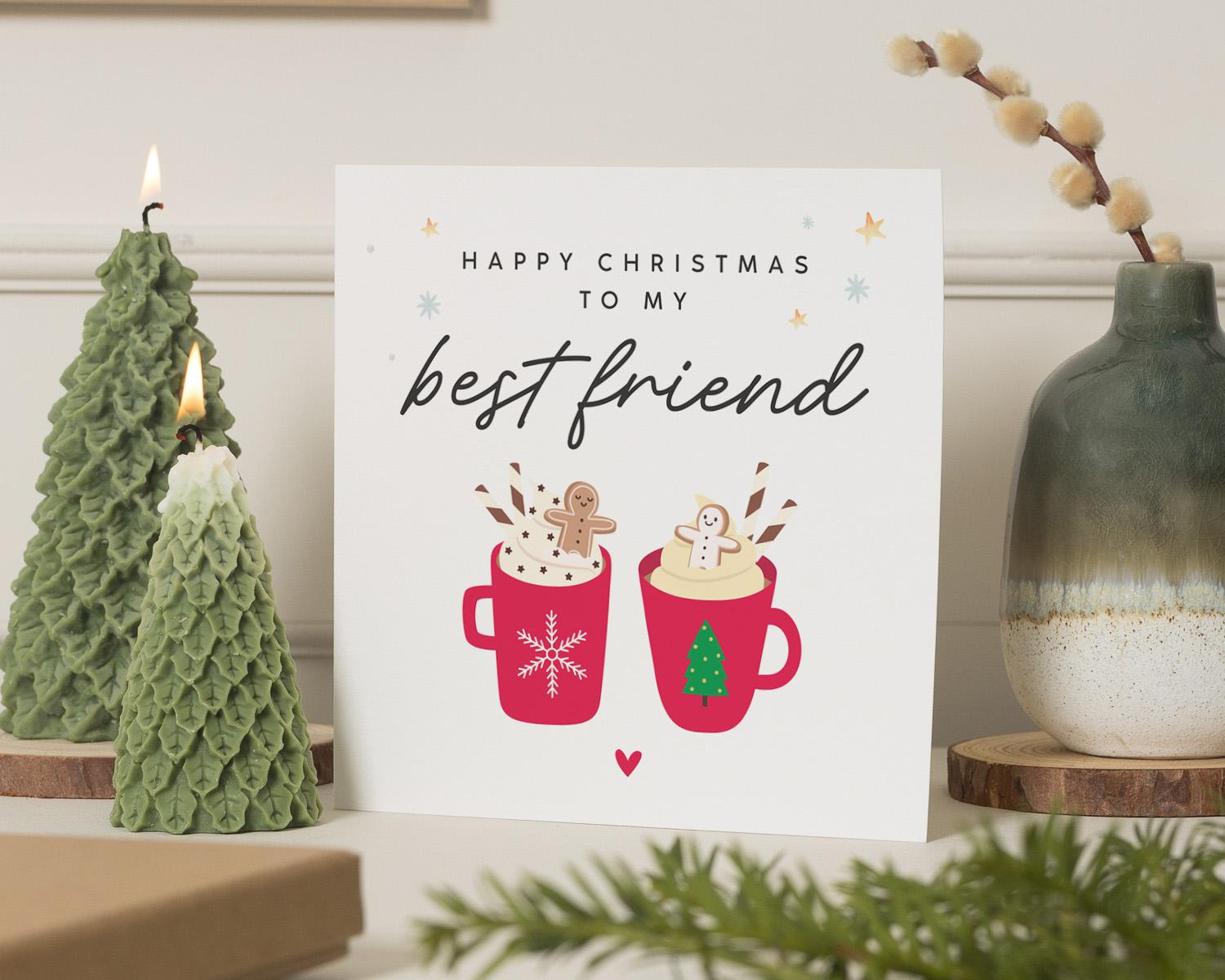 Best Friend Christmas Card, Friend Christmas Card, Christmas Card Best ...