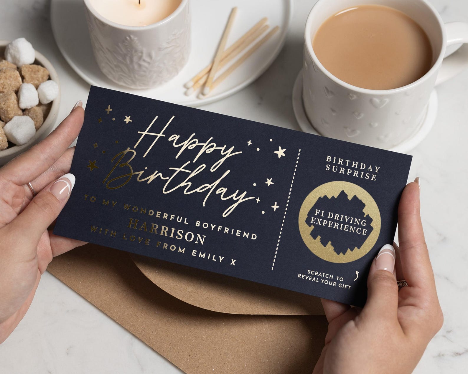 Birthday Scratch Card, Scratch Card Reveal, Boyfriend Birthday Gift ...