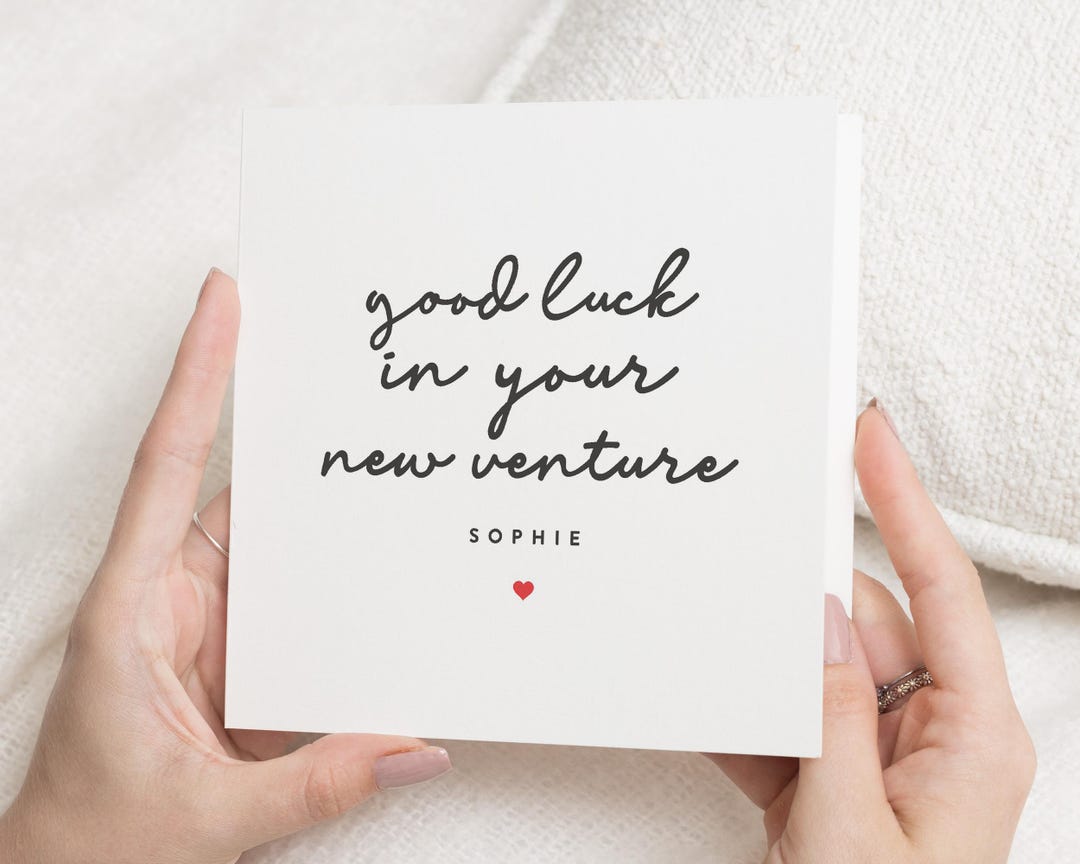 Good Luck Card, Leaving Card, New Venture Card, Proud of You Card, New ...
