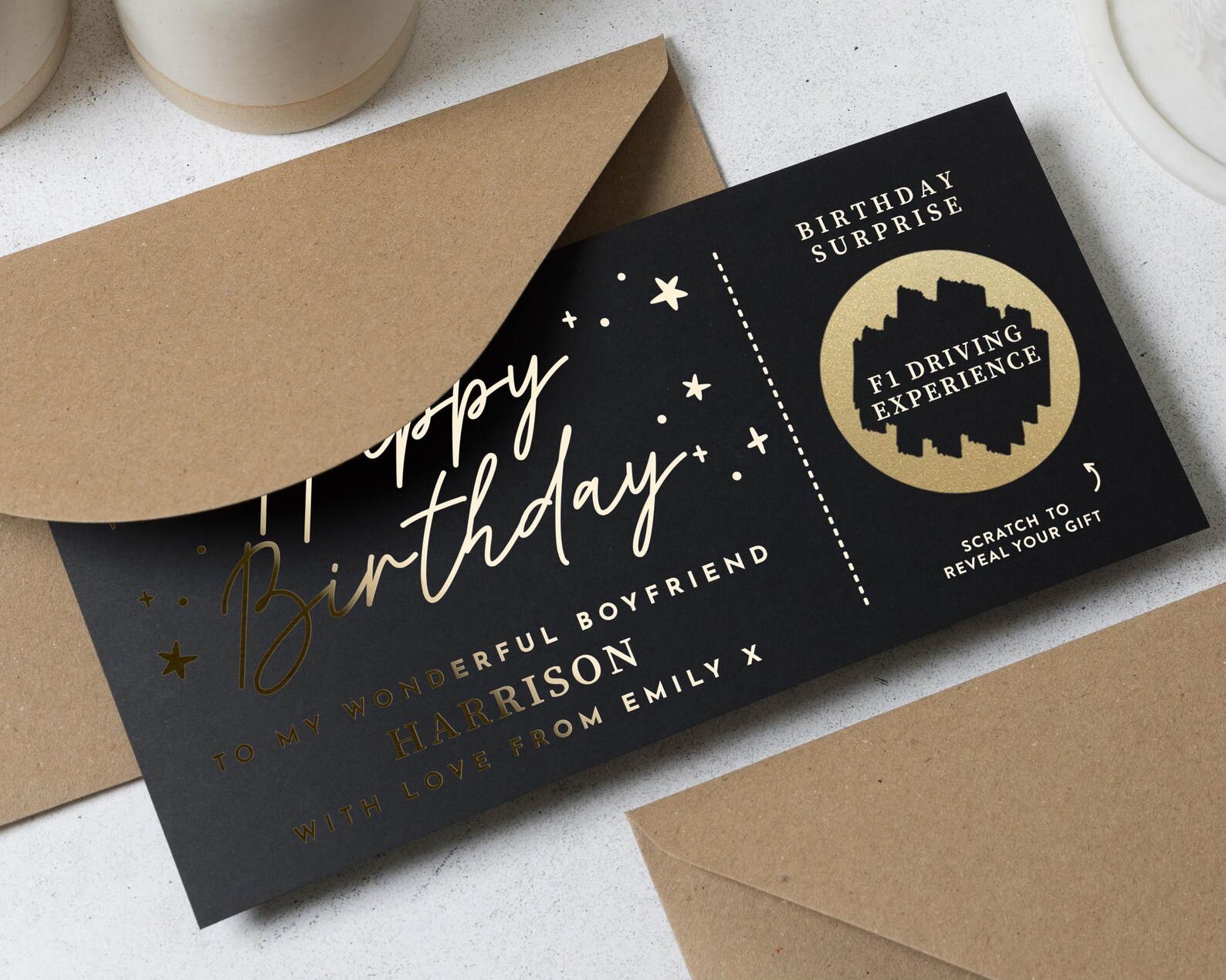 Scratch Card Reveal, Birthday Scratch Card, Boyfriend Birthday Gift ...
