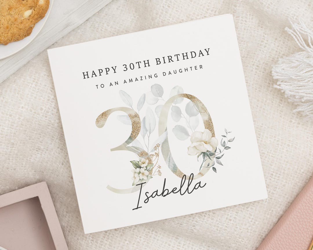 Daughter 30th Birthday Card, 30th Birthday Card for Her, 30th Birthday ...