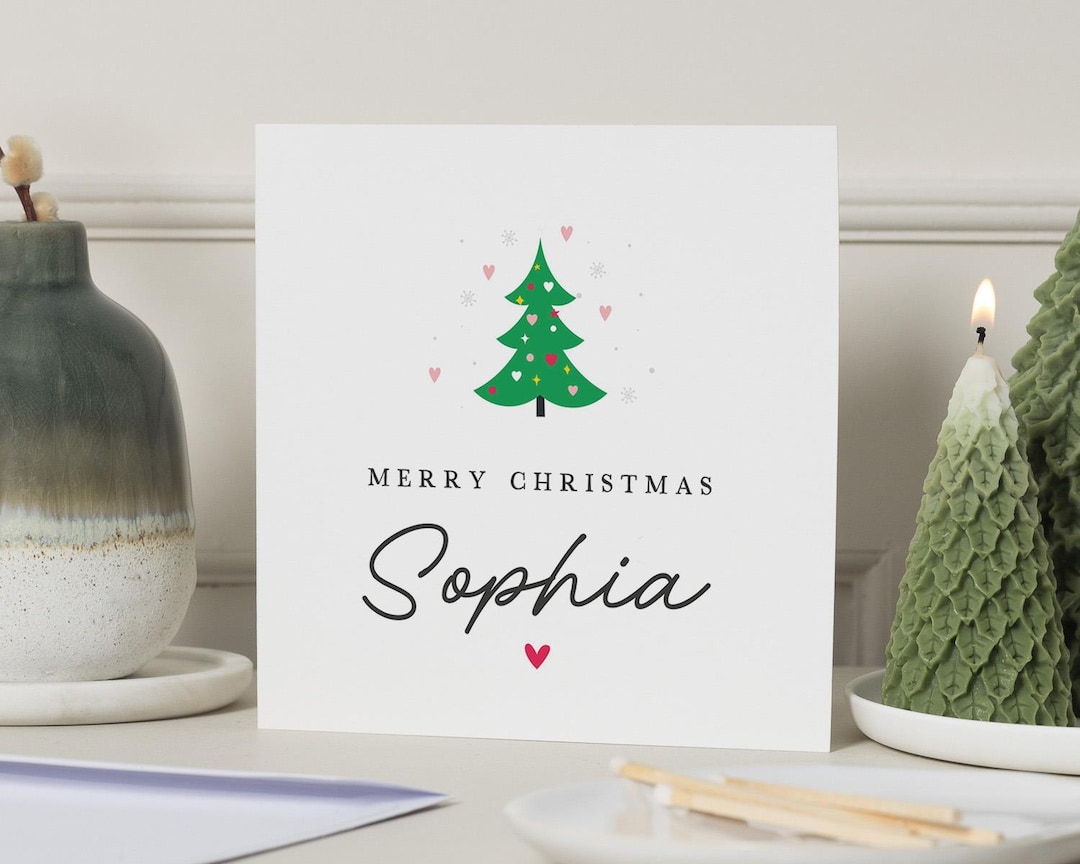 Personalised Christmas Card Daughter, Kids Christmas Card, Toddler ...