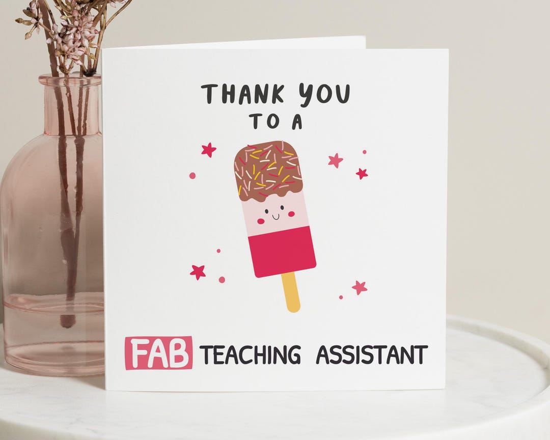 Thank You Teaching Assistant Card, Teaching Assistant Thank You Card ...