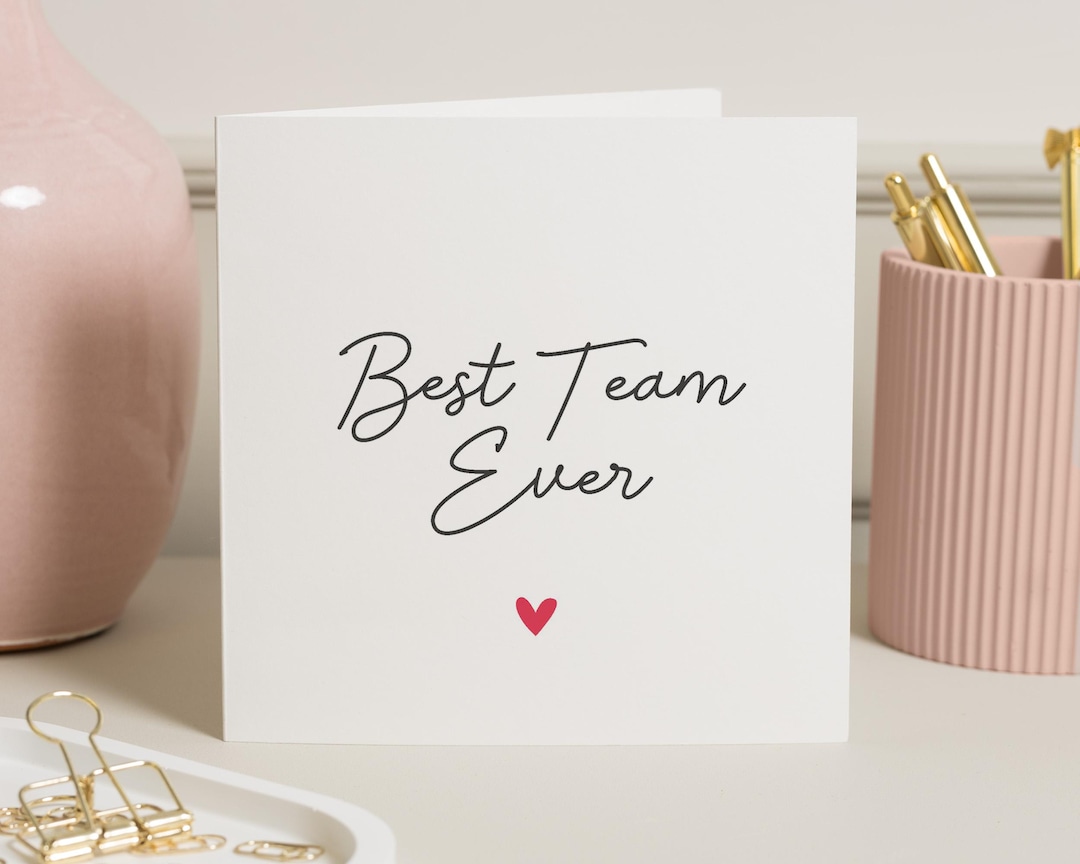 Best Team Ever, Thank You Team Card, Thank You Boss Card, Best ...