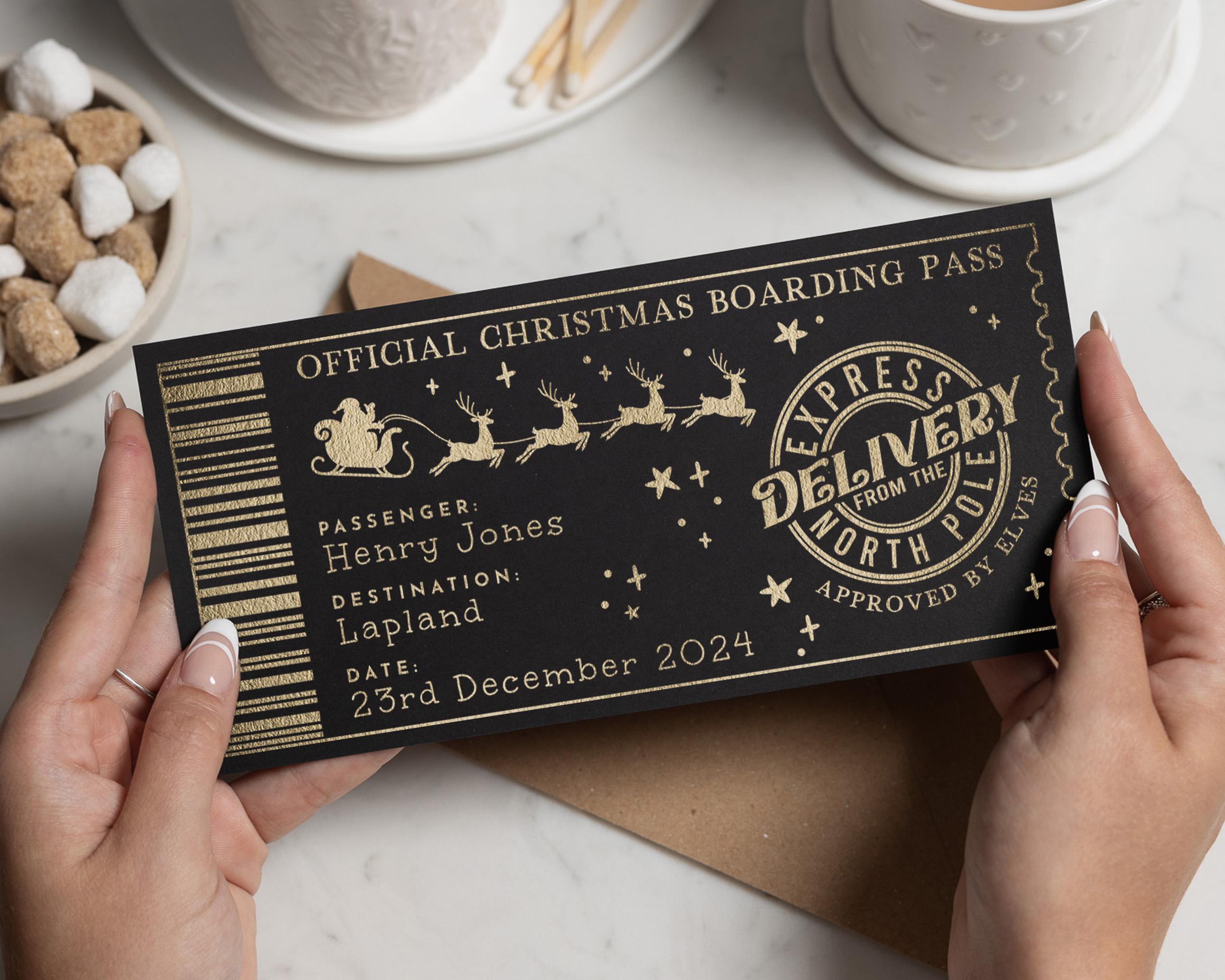 Lapland Reveal, Lapland Ticket, Lapland Boarding Pass, Christmas ...