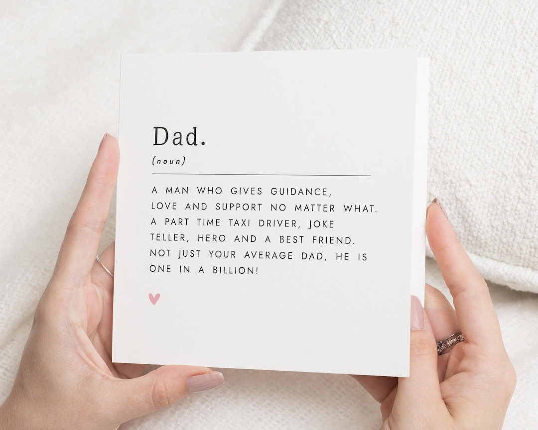 Dad Birthday Card, Birthday Card for Dad, Fathers Day Card, Card for ...