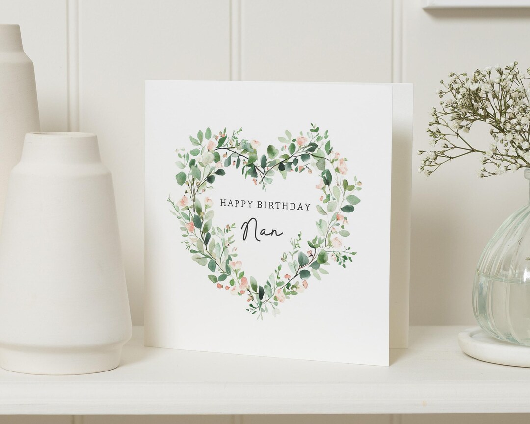 Birthday Card for Nan, Happy Birthday Nan Card, Birthday Card for ...