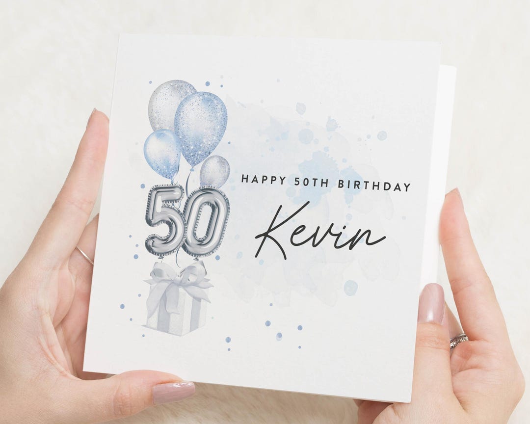 50th Birthday Card for Men, Male 50th Birthday Card, 50th Birthday Card ...