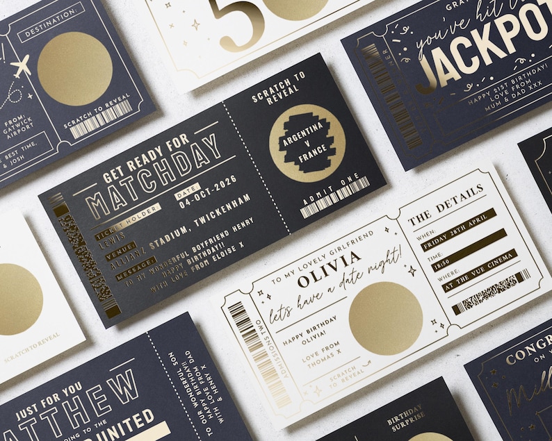 Personalised Matchday Ticket Gift, Football Voucher, Birthday Gift for ...