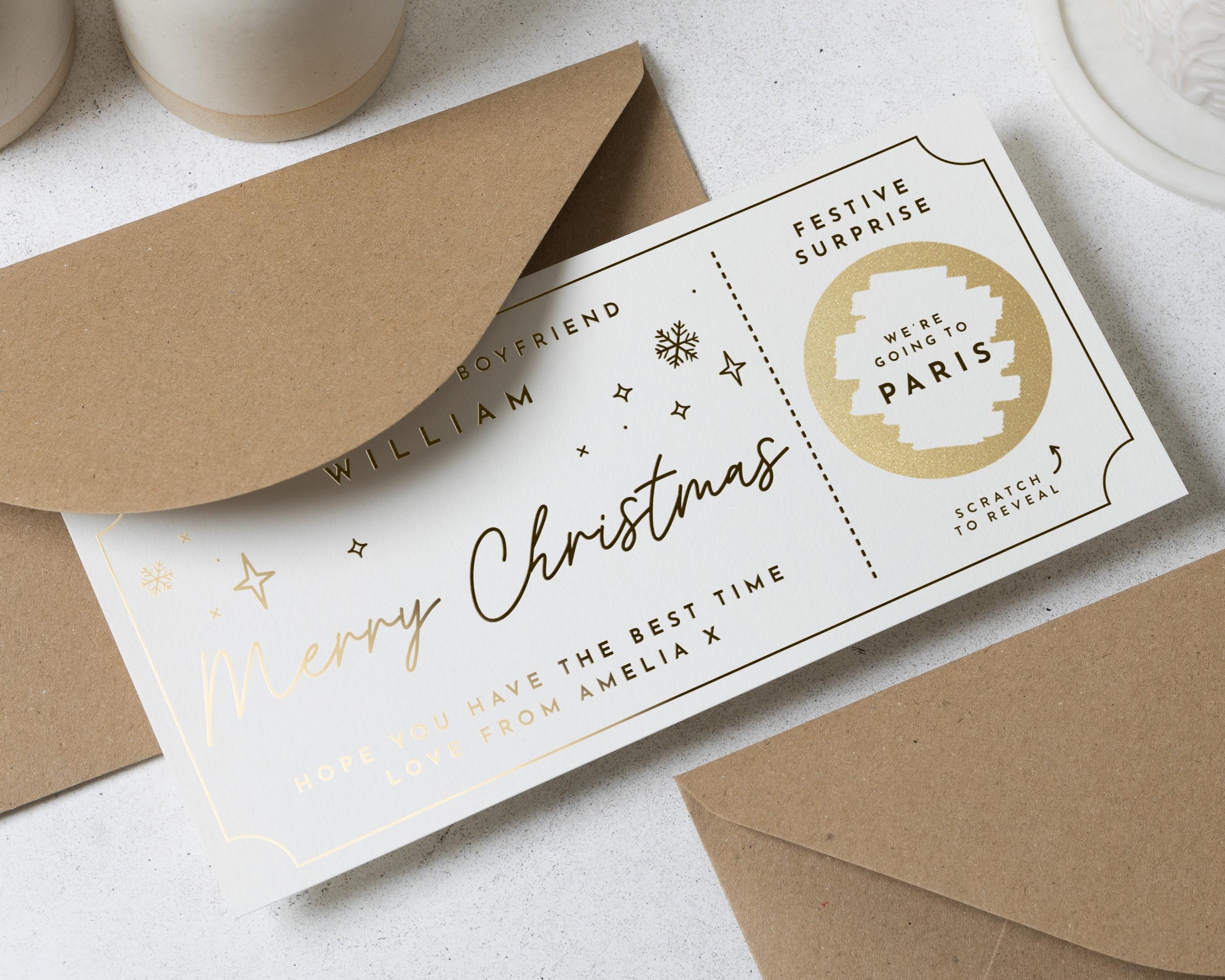 Christmas Scratch Card, Personalised Christmas Scratch to Reveal ...