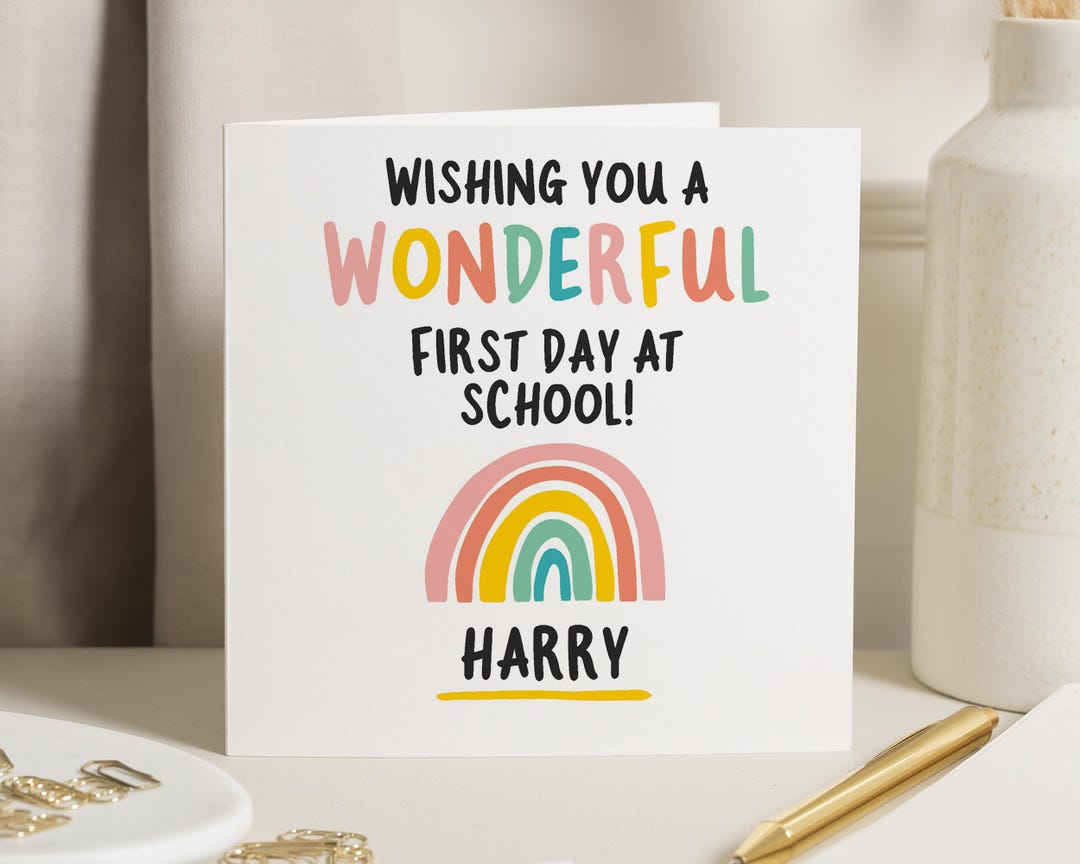 Good Luck First Day of School Card, First Day of Primary School Gift ...