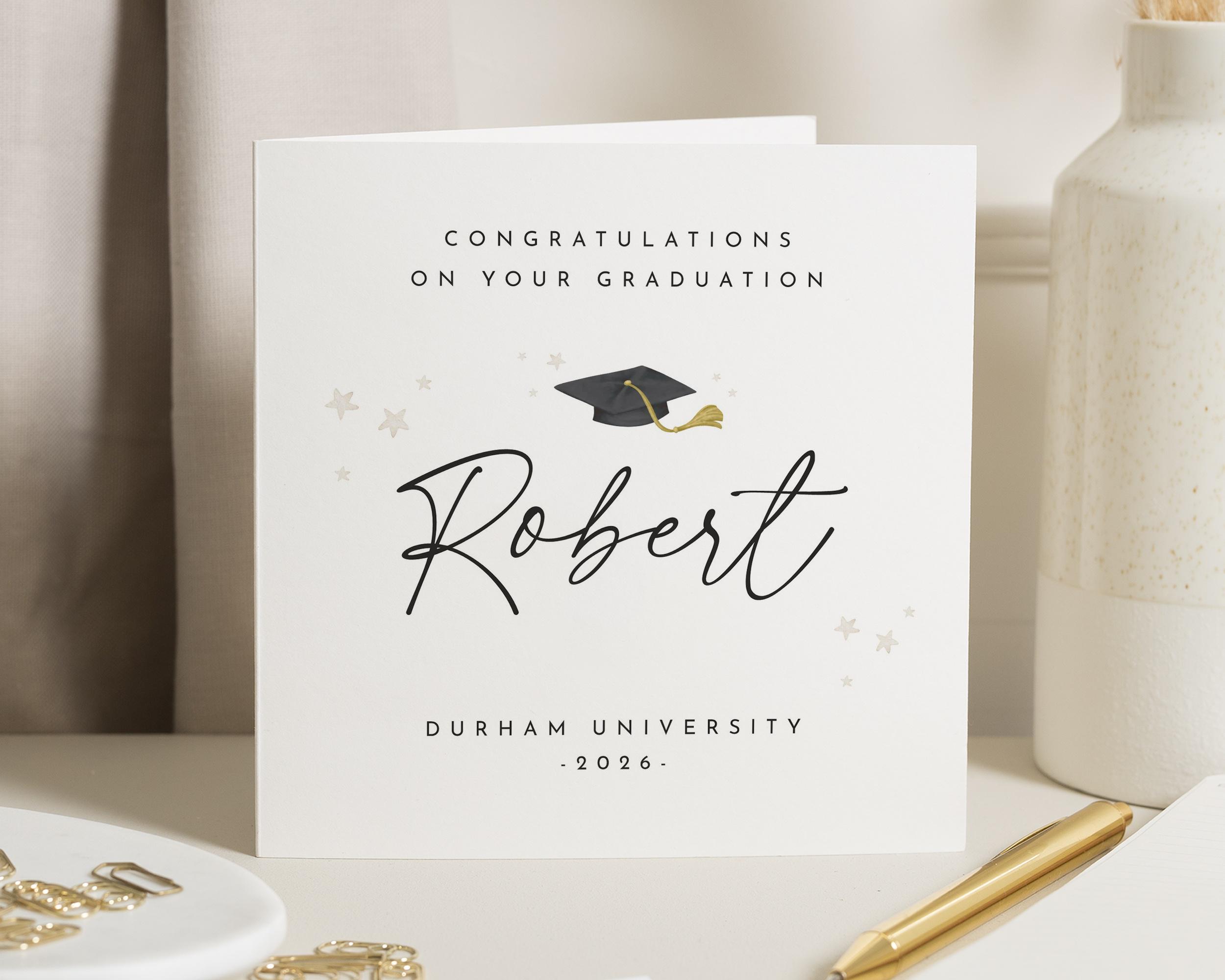 Graduation Card Personalised, Graduation Card for Him or Her ...