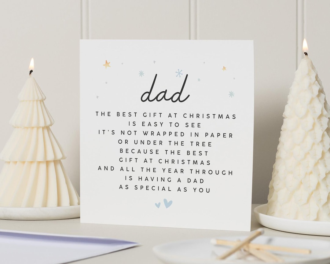 Dad Christmas Card, Christmas Card for Dad, Dad Xmas Card, Daddy ...