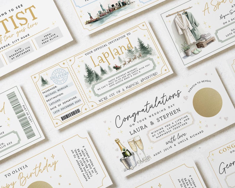 Lapland Gift Voucher, Personalised Lapland Invitation, Holiday Reveal ...