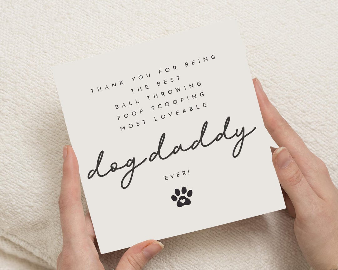 Birthday Card for Dog Dad, Fathers Day Card for Dog Dad, Dog Daddy Card ...