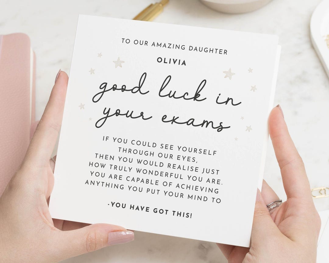 Good Luck Exams Card, A Level Good Luck, GCSE Good Luck Cards, Good ...