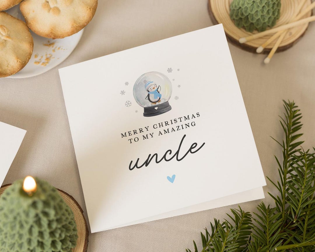 Uncle Christmas Card, Christmas Card Uncle, Personalised Christmas ...